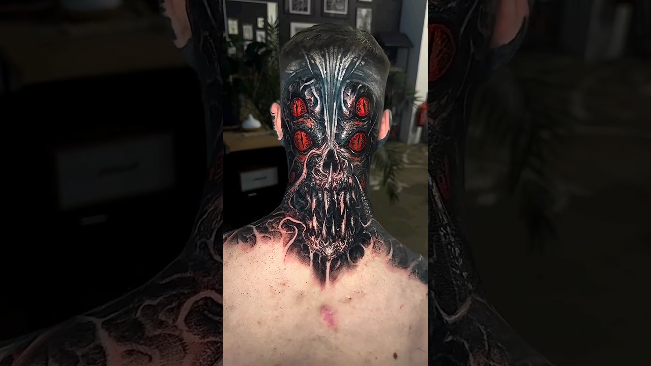 Monster cover-up tattoo facing challenges and overcoming fears by ...