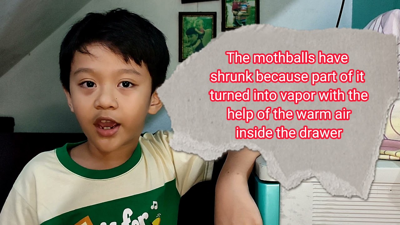 Sublimation experiment using Naphthalene balls or mothballs. solid to ...