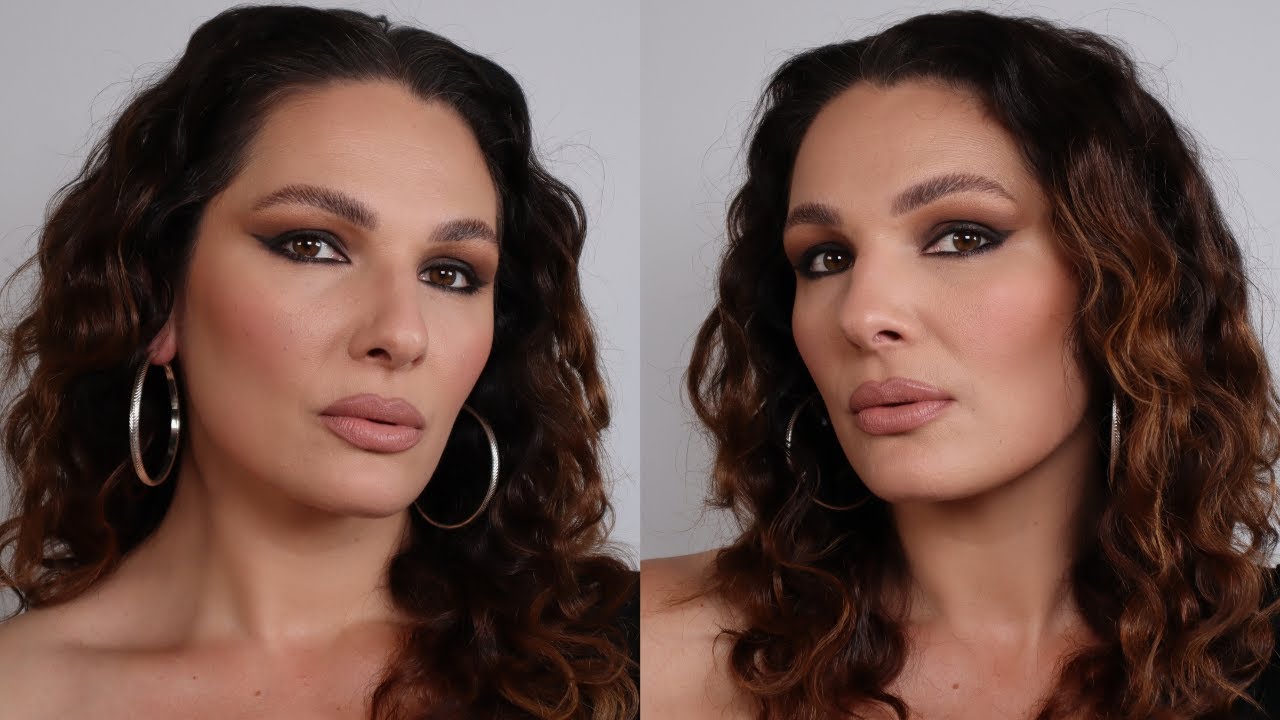Dark Beauty Look Inspired by 90's Supermodel Makeup - YouTube