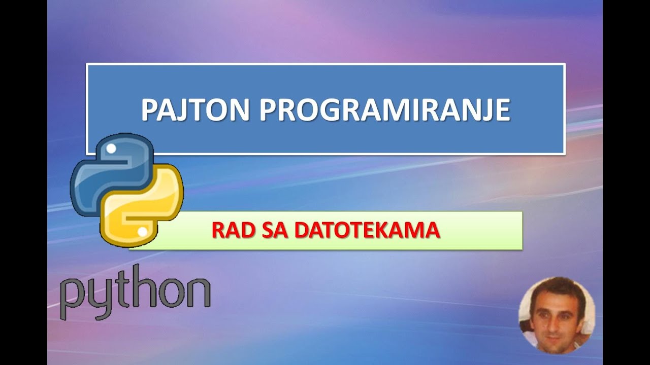 Pajton programiranje-Datoteke-Uvod - YouTube