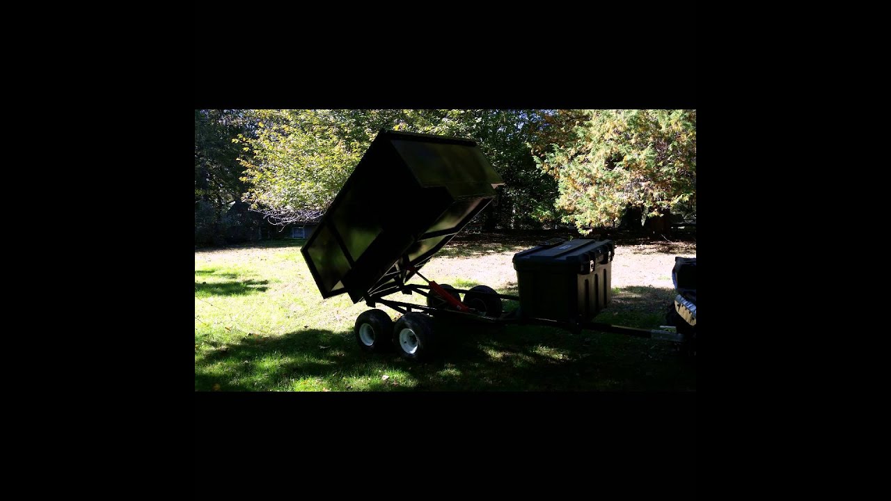 ATV dump trailer homemade - YouTube