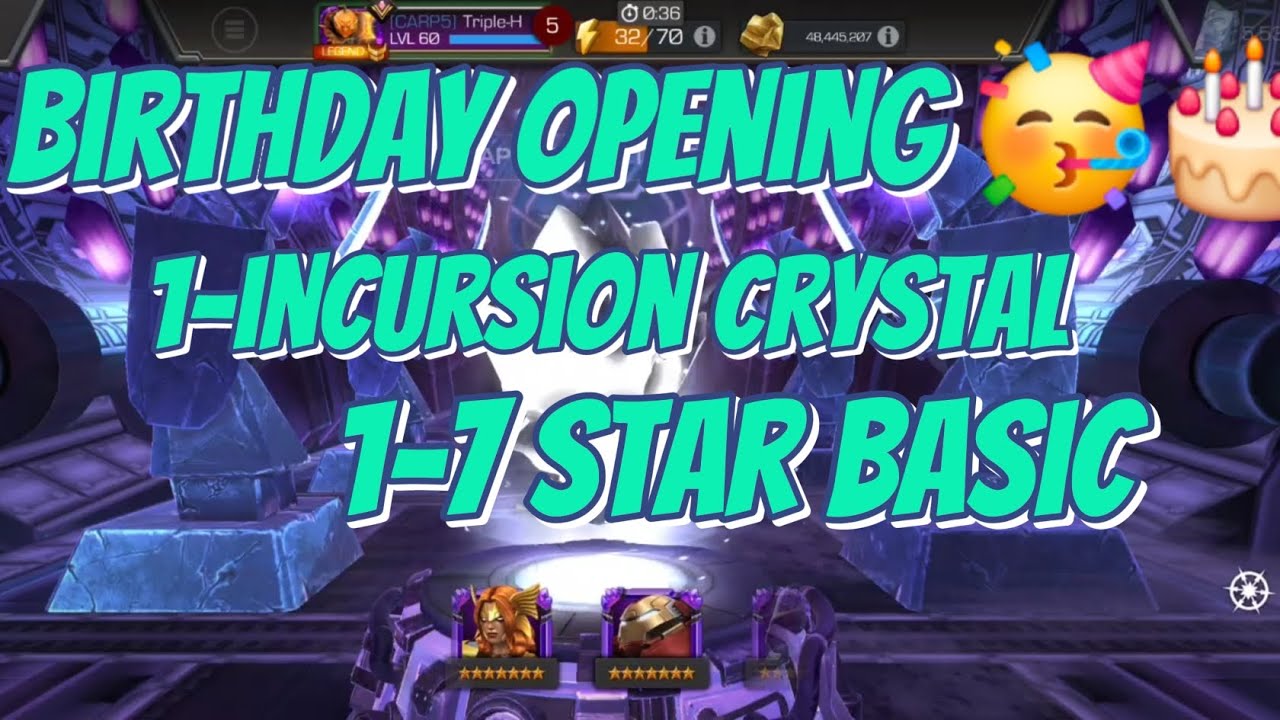 Birthday crystal opening 1-7 star incursion crystal +1-7 star basic ...