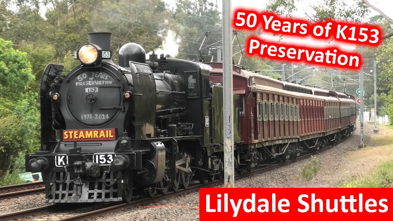 50 years of K153 Preservation! Steamrail Lilydale Shuttles October 2024 ...