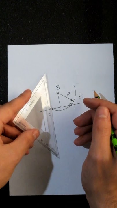 آغاز رسم تخنیک از نقطه B بالای خط D عمود رسم نماید📚؟ Draw A Perpendicular From Point B Above