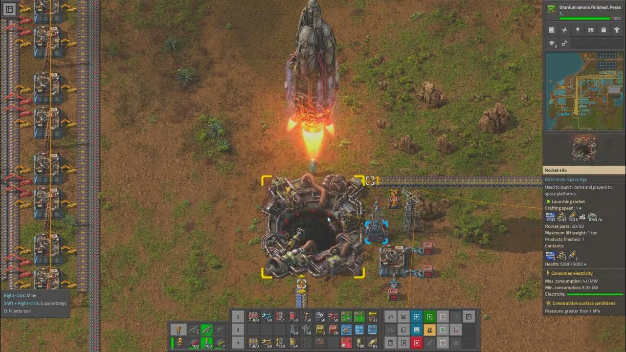 Factorio Rocket Launch - YouTube