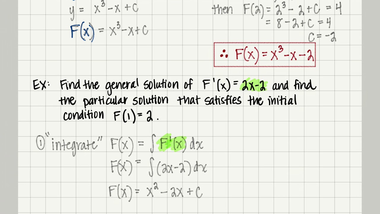 BC 5 1E general solution vs particular solution - YouTube