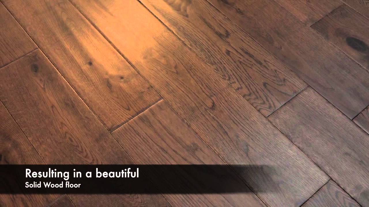 Carved Umber Oak - Solid Wood Flooring - YouTube
