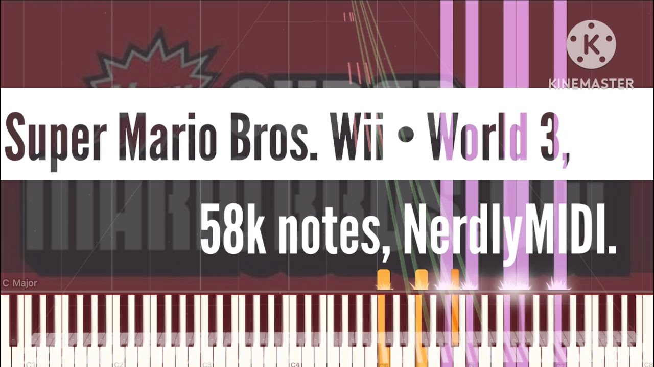 [Black Midi] New Super Mario Bros. Wii • World 3, 58k notes, NerdlyMIDI ...