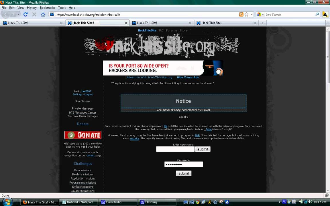hackthissite basic 9 - YouTube