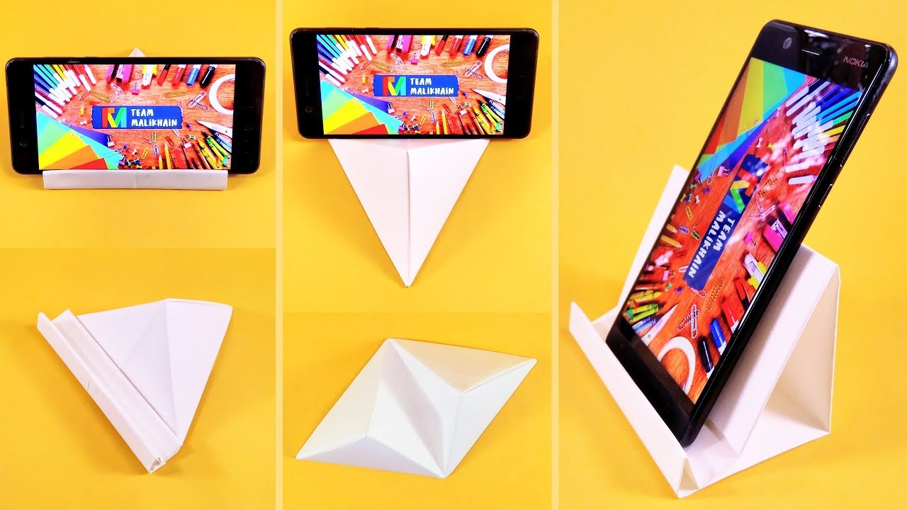 3 Easy DIY Paper Mobile Stand | Without using glue (HD) - YouTube