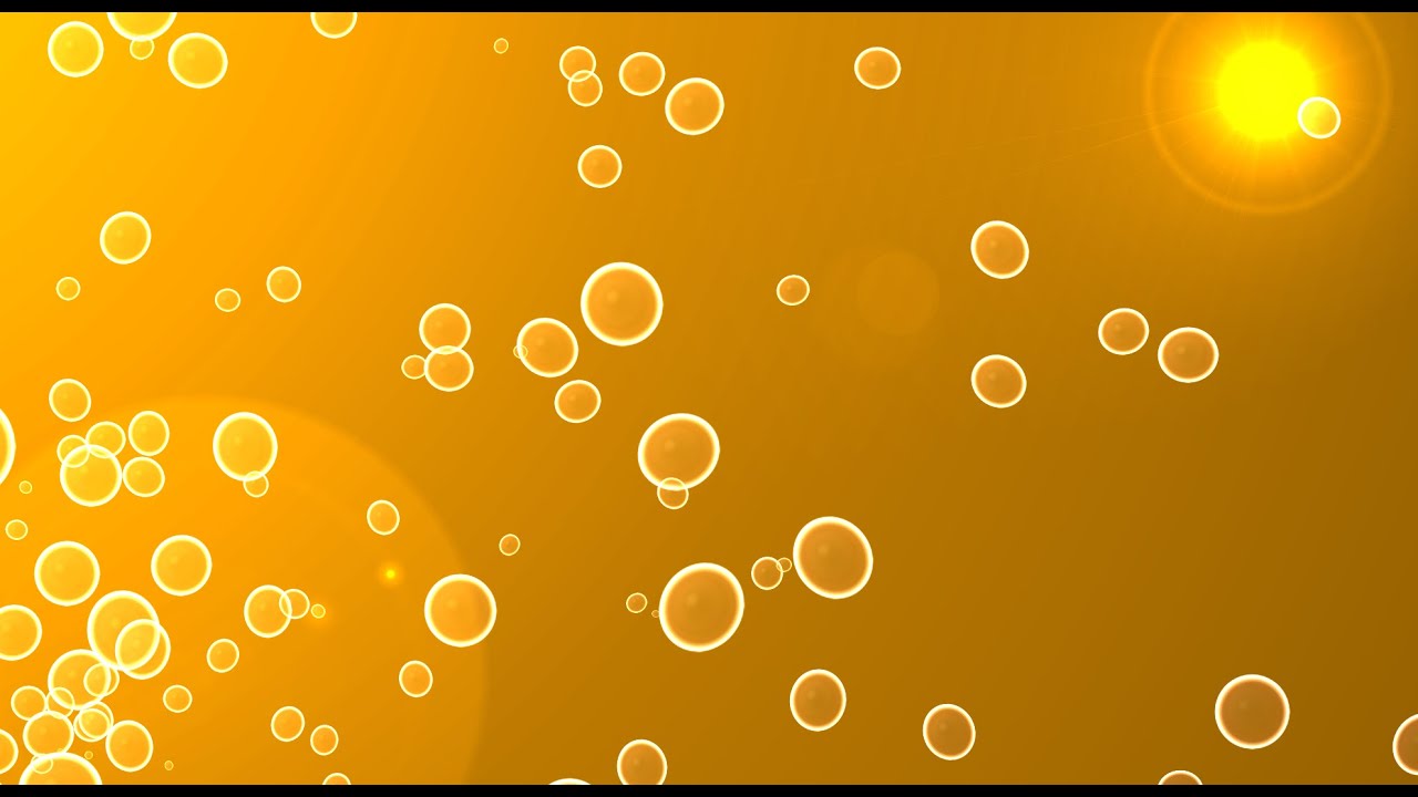 Bubbles abstract | orange screen lens flare background | 4k - YouTube