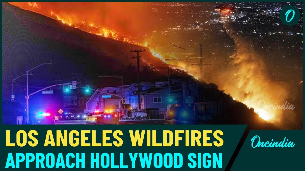 VIDEO: Iconic Hollywood Sign On Verge Of Burning | PACIFIC PALISADES LA ...