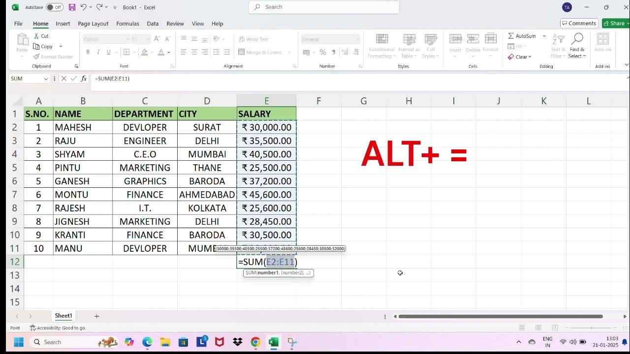 EXCEL USEFULL TRICKS AND SHORTCUT KEY | EXCEL FORMULA | DATA ENTRY #excel #exceltips # ...