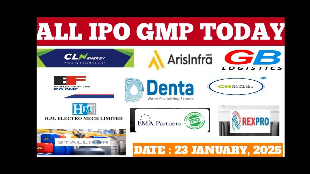 ALL IPO CURRENT GMP🚀DENTA WATER IPO💥 ARISINFRA IPO🚀REXPRO IPO💥UPDATED ...