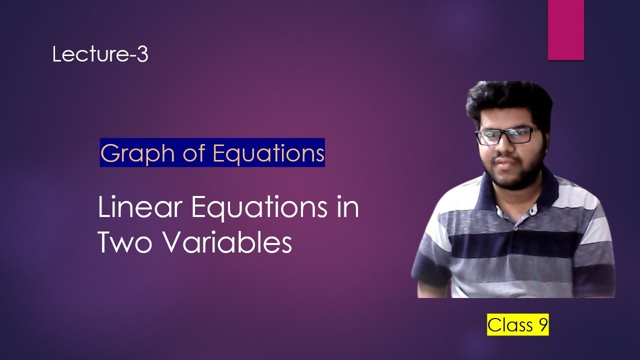 Lec 3 | Graph of Linear Equations | Linear Equations in Two variables ...