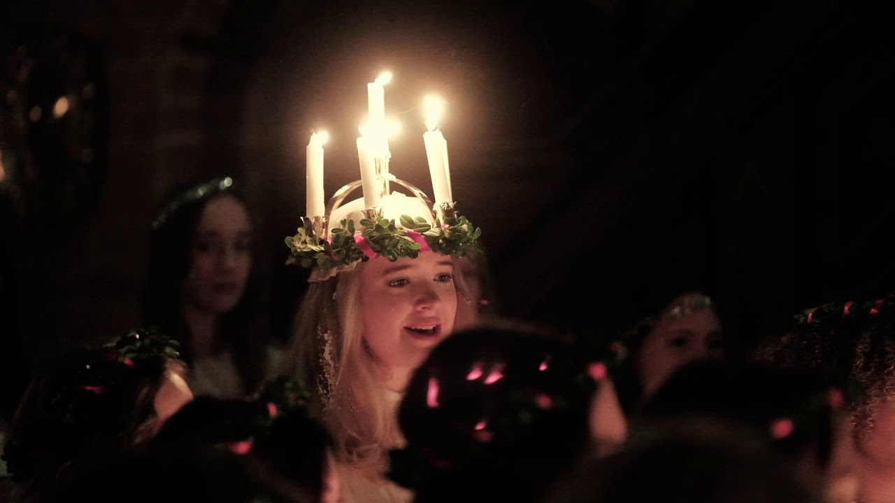 Swedish traditions: Lucia procession 2019 - YouTube