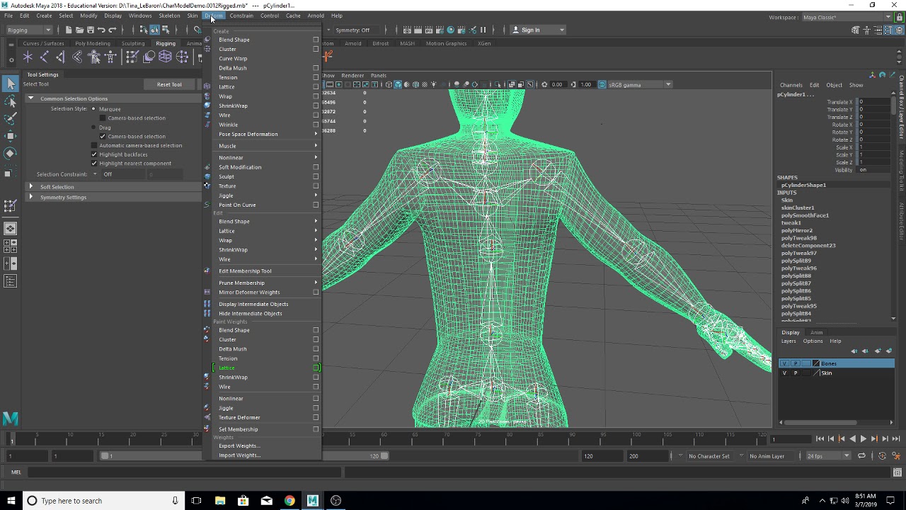 Making Rig and Rigging Character Maya - YouTube