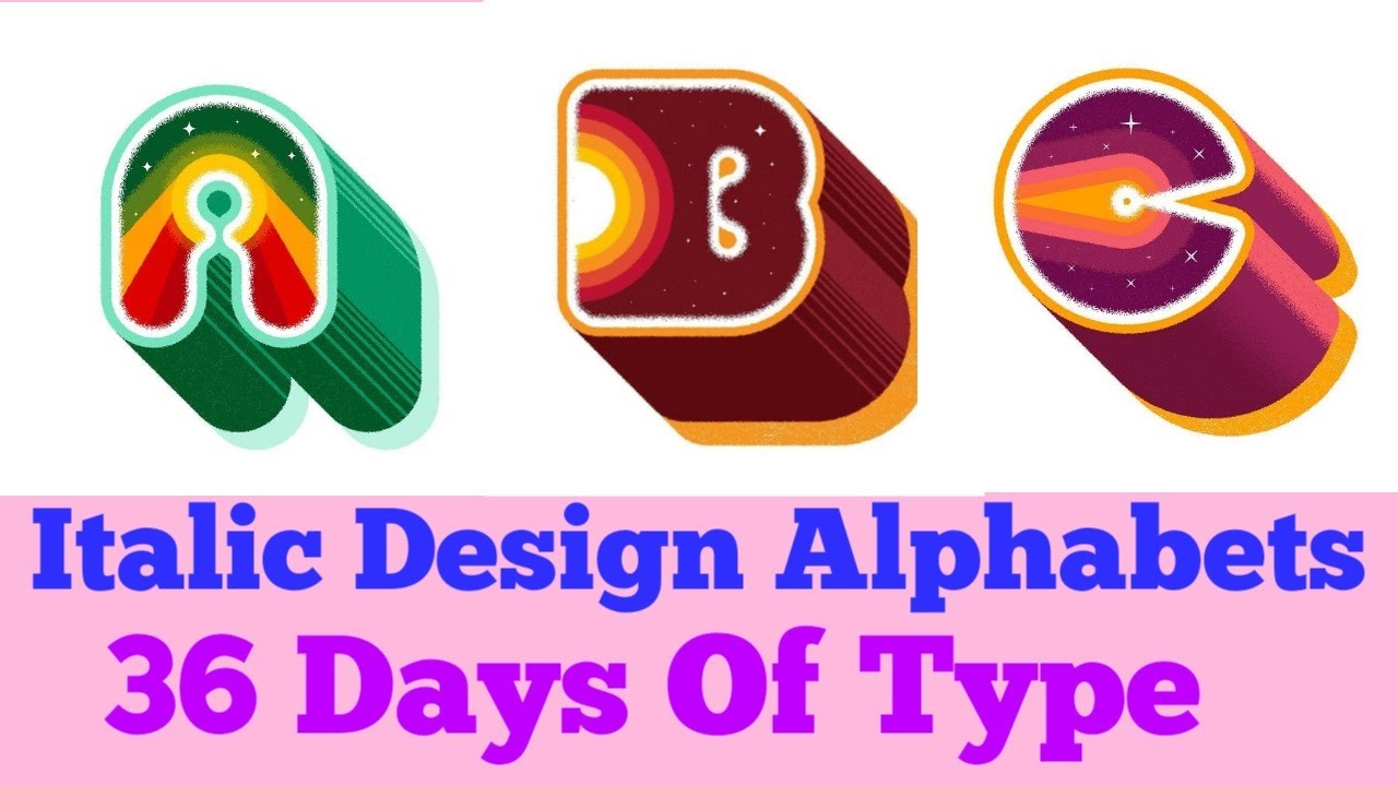 Italic Design English Alphabet And Numbers -36Days Of Type English ...