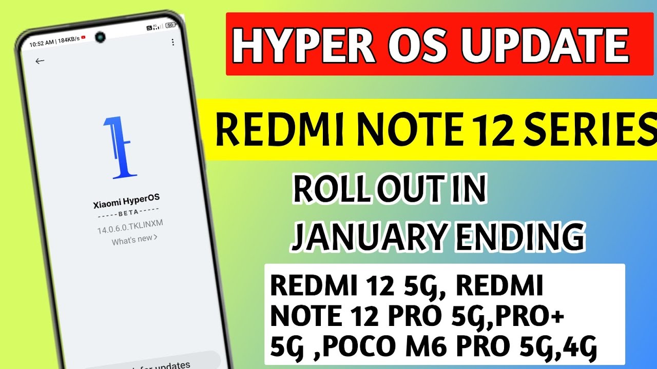 Hyper os update for redmi 12 series roll Out start in January ending ...