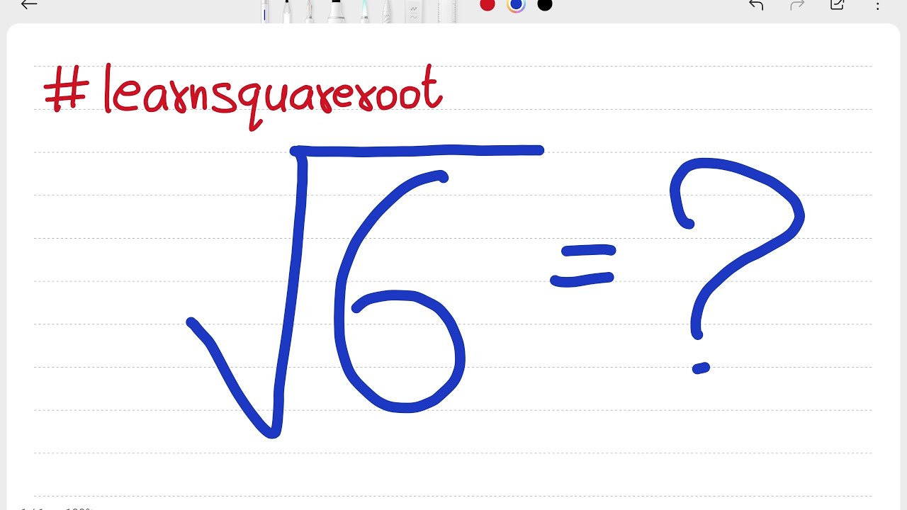 √6 | square root of 6 | Find the square root of 6 by long division ...