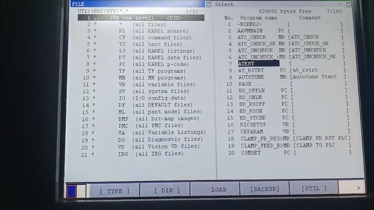 How to create Backup on Fanuc Robot on Teach Pendant - YouTube