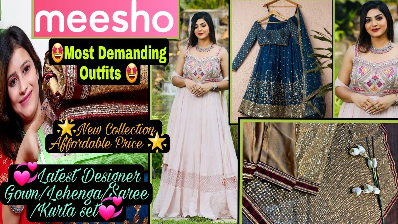 Meesho Haul🌟Meesho Partywear Gown/Lehenga/Saree/Kurta set🌟Wedding ...