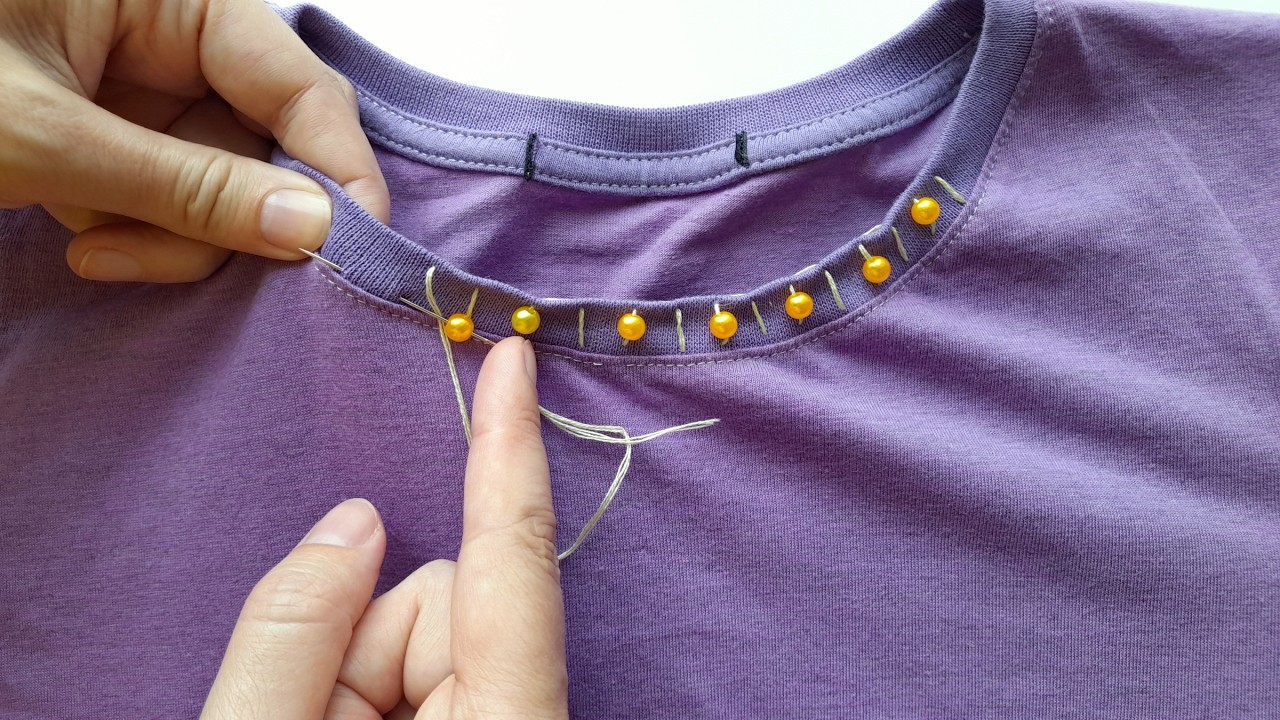 🔥 Quick Sewing Fix: T-shirt Neckline Downsizing Tutorial! - YouTube