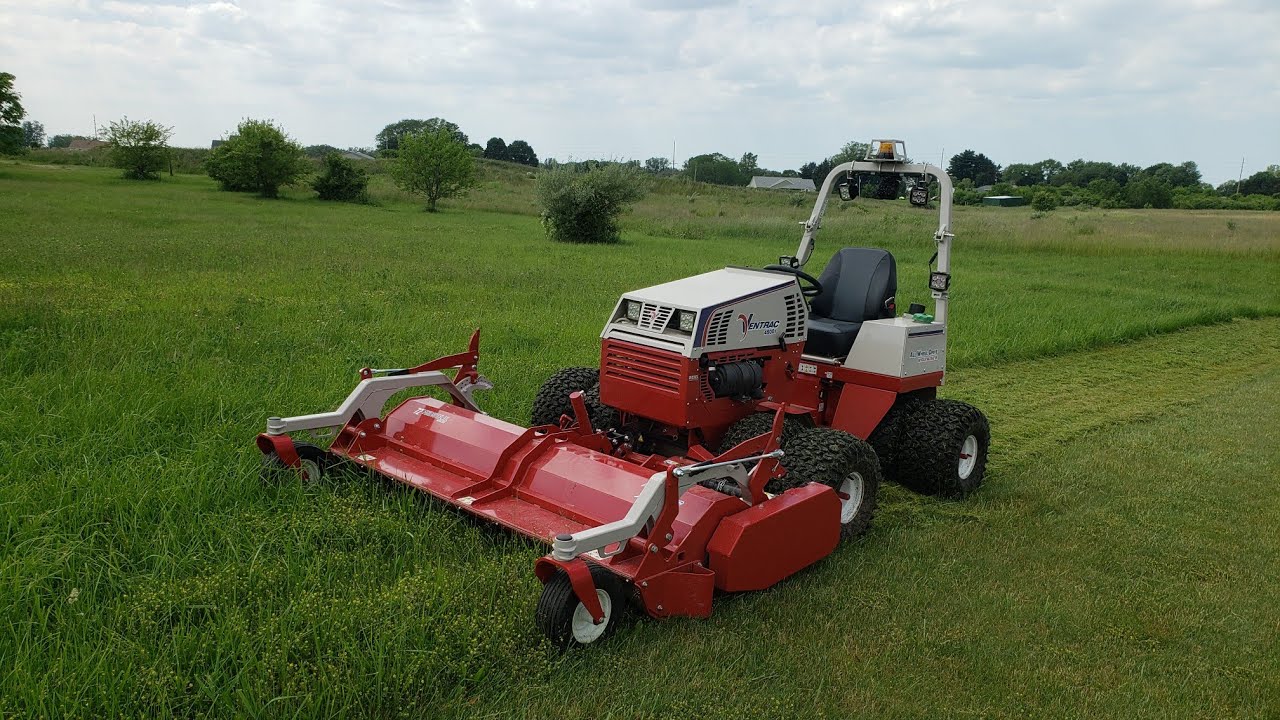 Ventrac Fine Cut Flail On Pasture Grass! - YouTube
