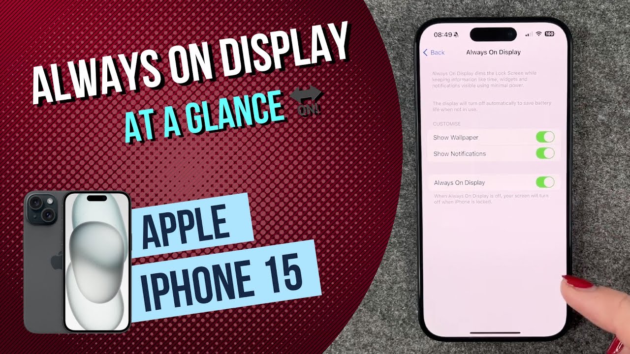 iphone 15 Pro always on display settings - YouTube