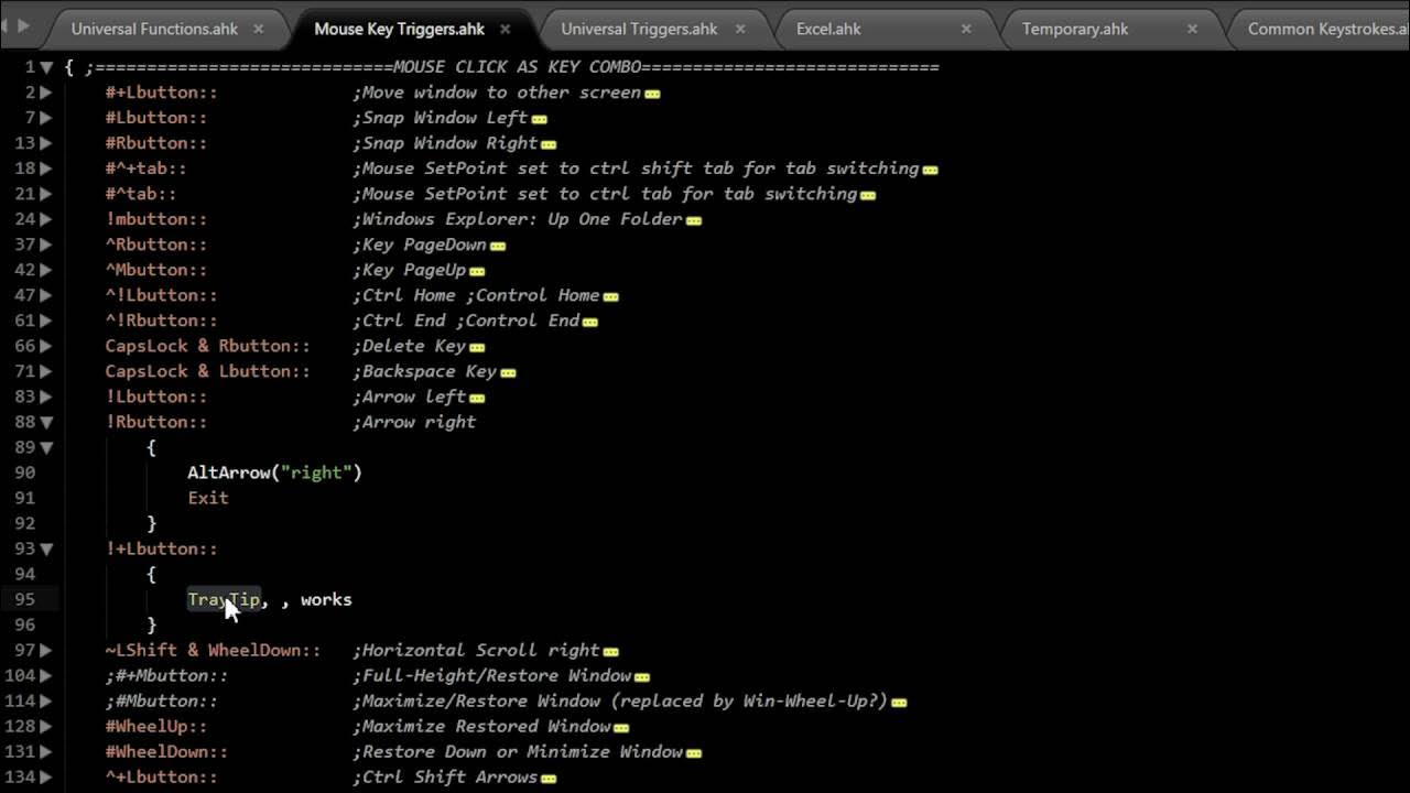 AutoHotKey: Keyboard and Mouse to Highlight Left or Right - YouTube