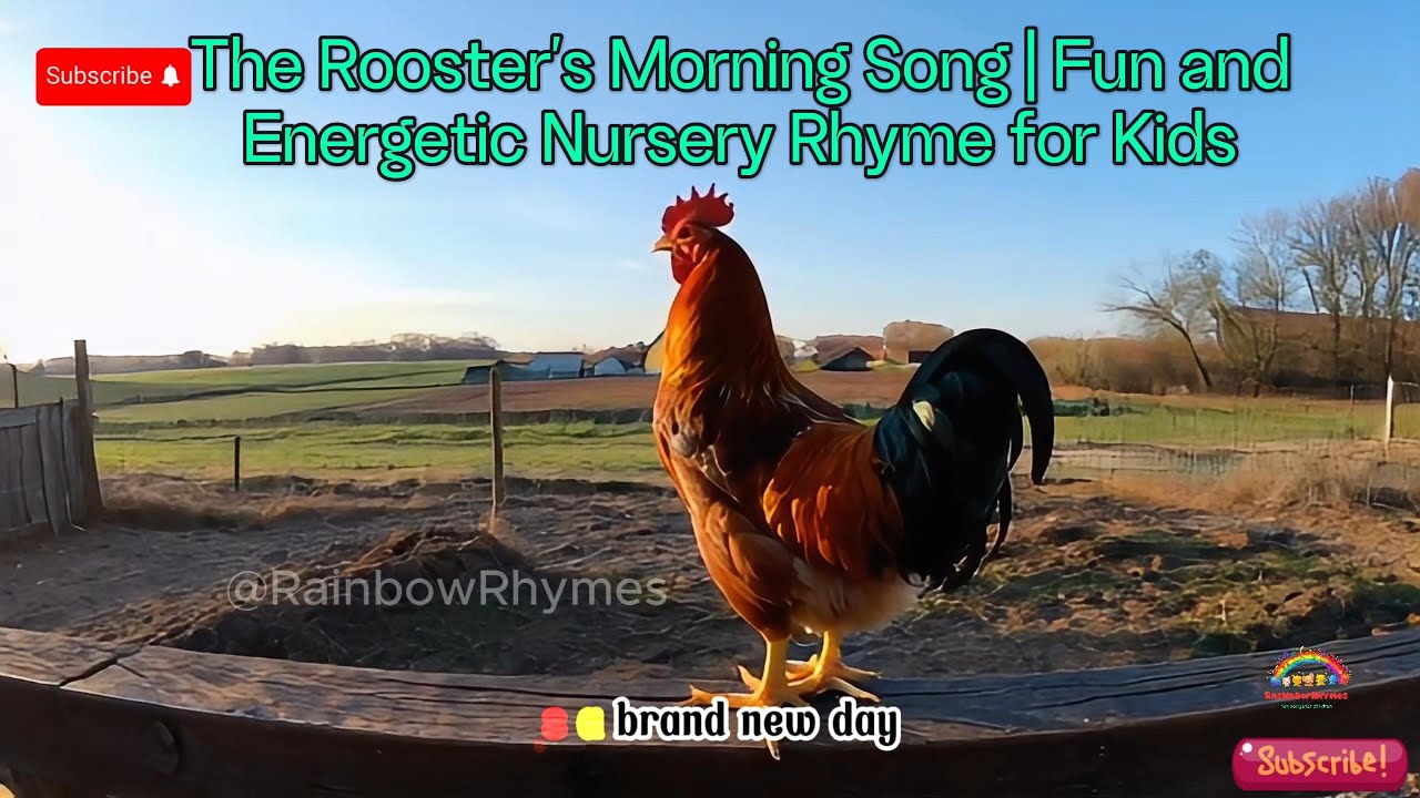 The Rooster's Morning Song | Fun and Energetic Nursery Rhyme for Kids ...