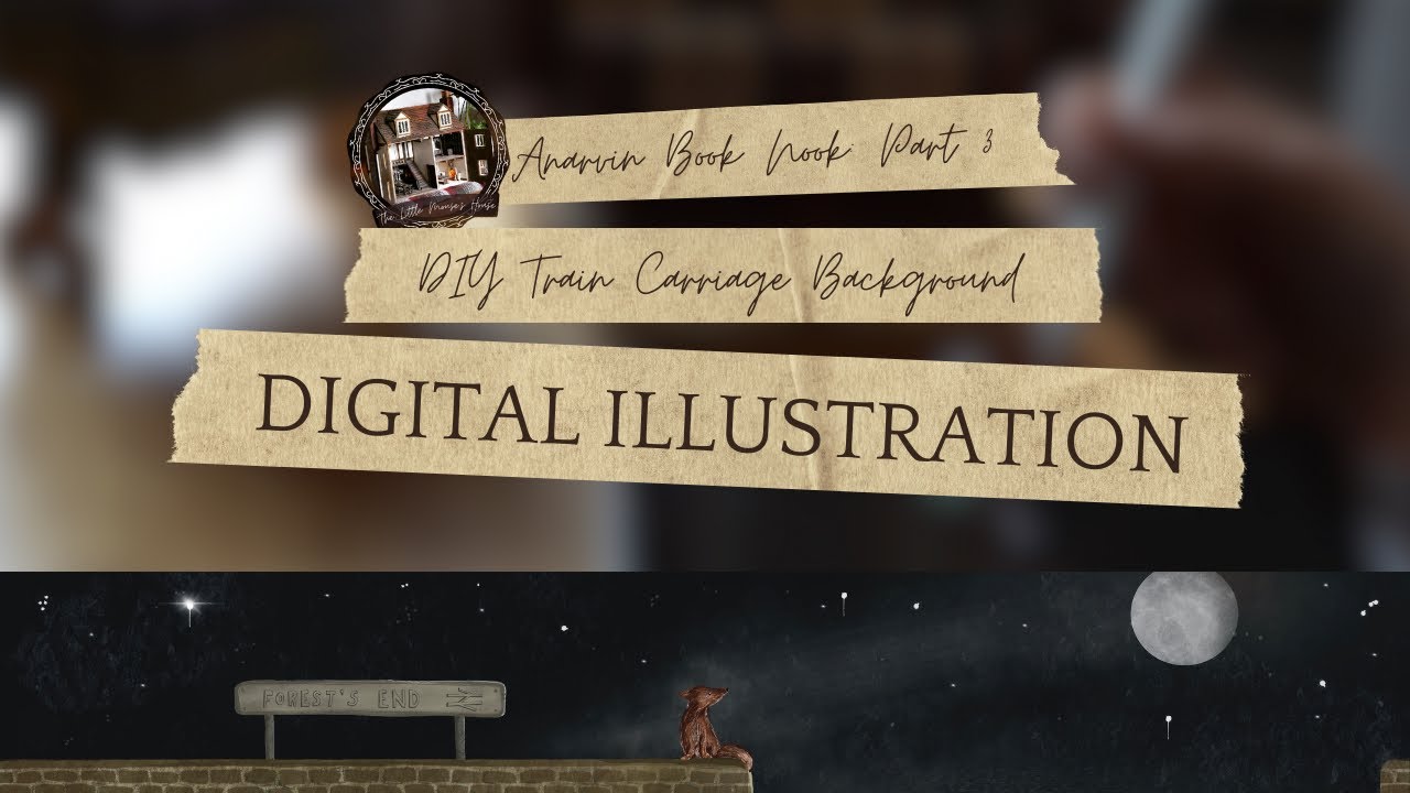 Making a Background for my Anarvin Train Carriage Book Nook | Digital ...