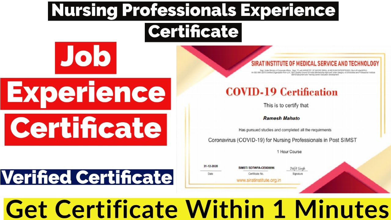 Nursing Professionals Experience Certificate Job Experience nursing-professionals-experience-certificate-job-experience