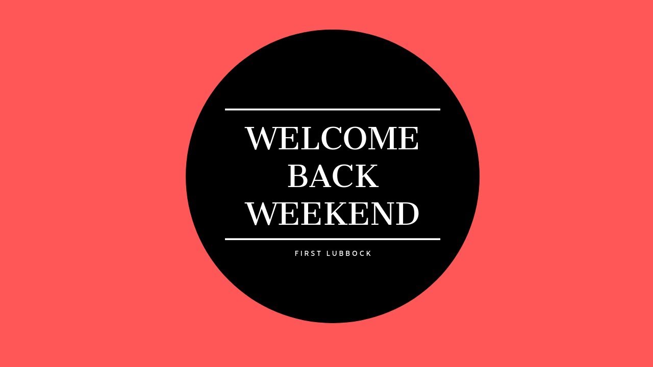 08/25/2019 - Welcome Back Weekend - YouTube