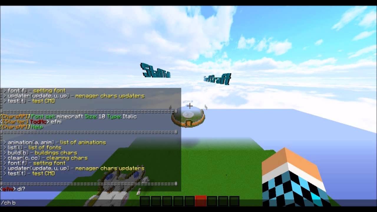 Minecraft Plugin tutorial Chars api! - YouTube