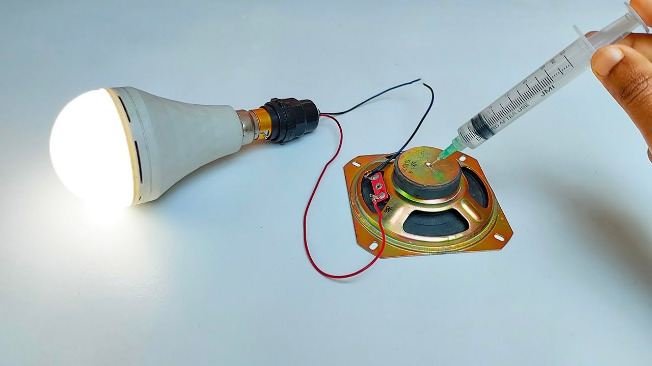 How To Generate Free Electricity Energy From Speaker With Water At Home ...