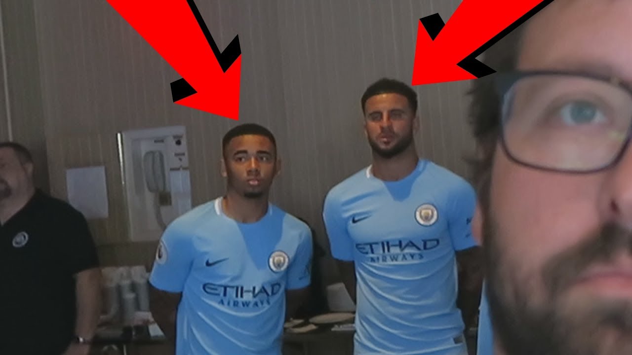 WE MET KYLE WALKER AND GABRIEL JESUS - YouTube