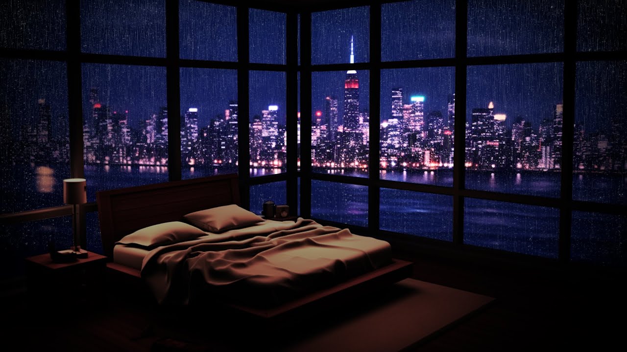 Rainy Night On Window | Secrets To Deep Sleep - Rain Sounds For Stress ...