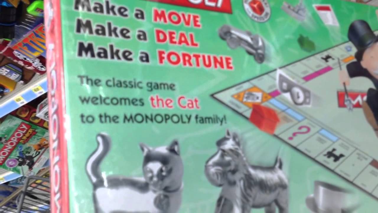 MONOPOLY Board Game with "THE CAT" Token / Playing Piece - YouTube