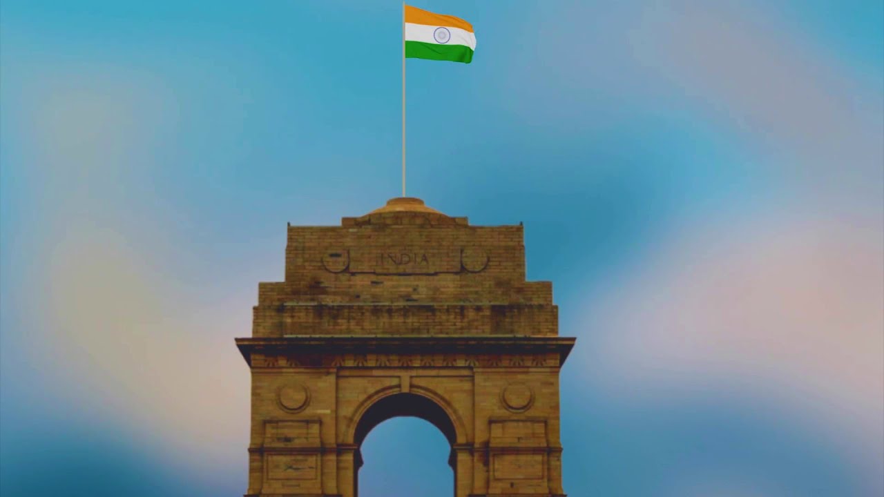 Tiranga Animation, Indian Gate #deshbhakti Non-Copyright Background, No ...