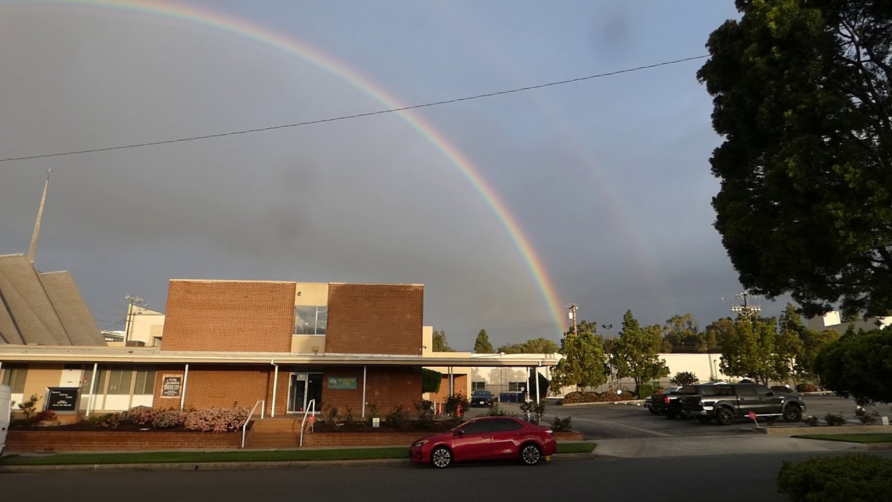 Full rainbow over West Los Angeles Church - YouTube