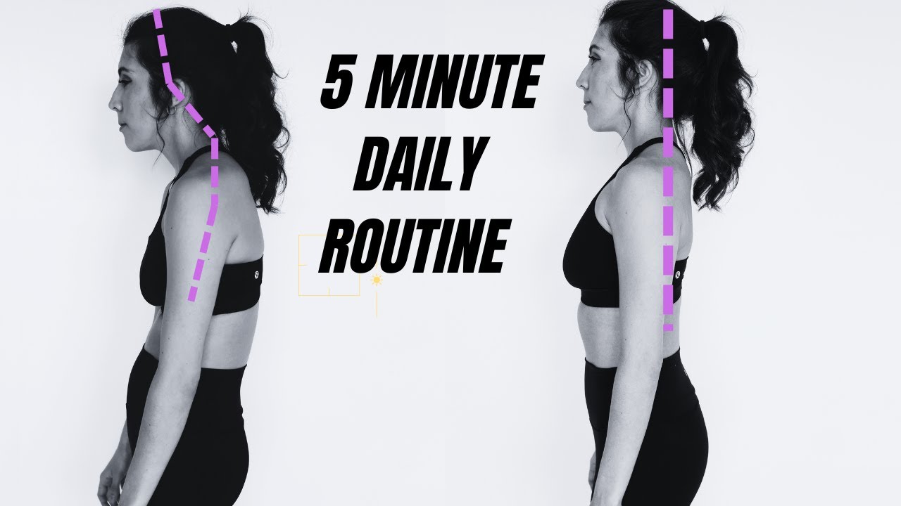 5 MIN Daily Routine for Better Posture | At-Home Stretching and ...