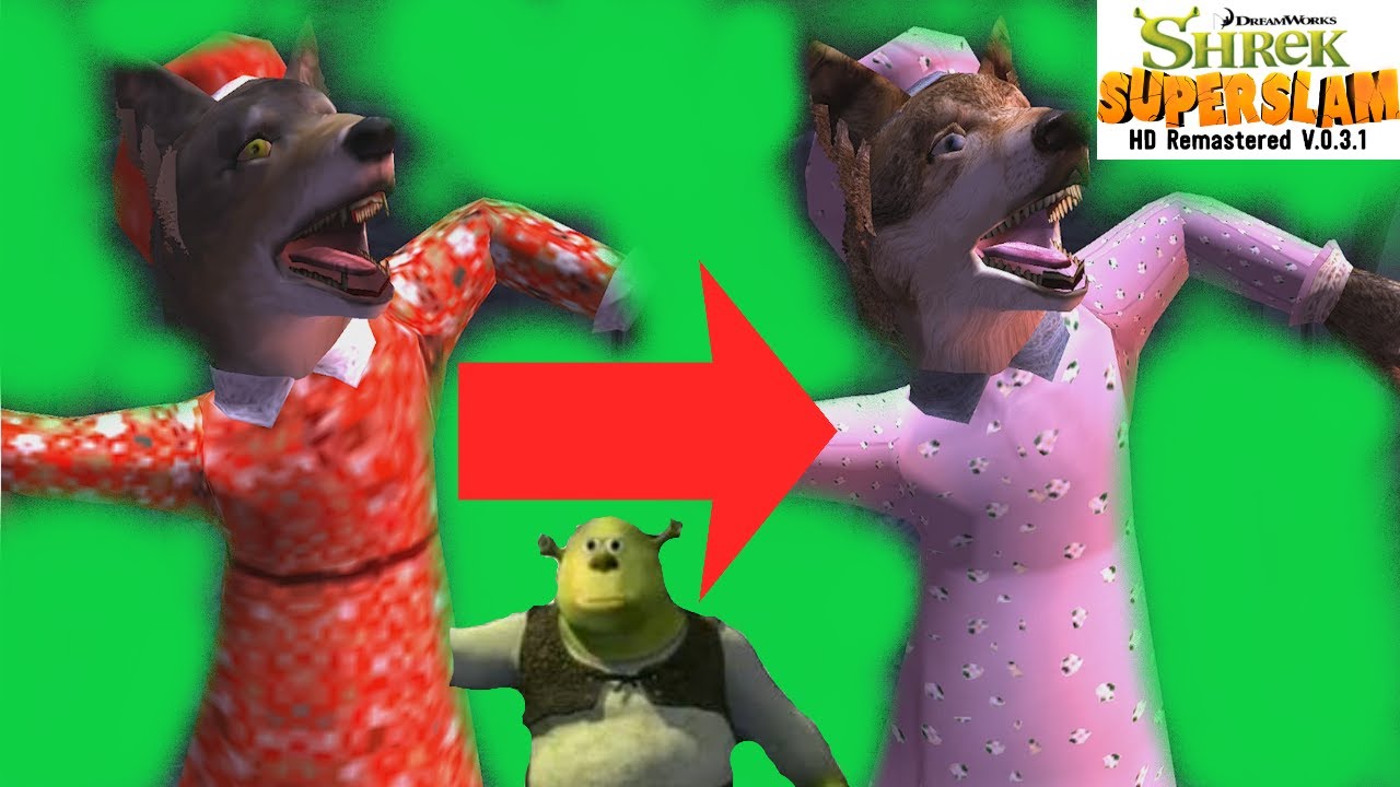 Huff'N Puff Wolf HD Remastered (Shrek SuperSlam) - YouTube