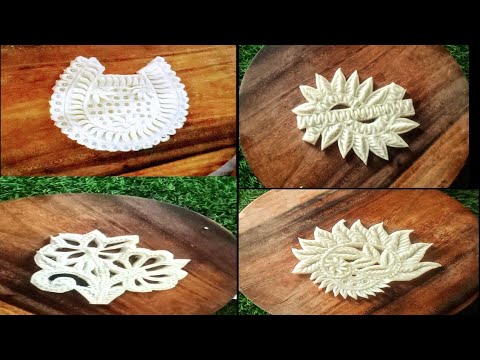 nokshi pitha design kivave banate hoi || 4 full pitha toiri || mihiro's ...