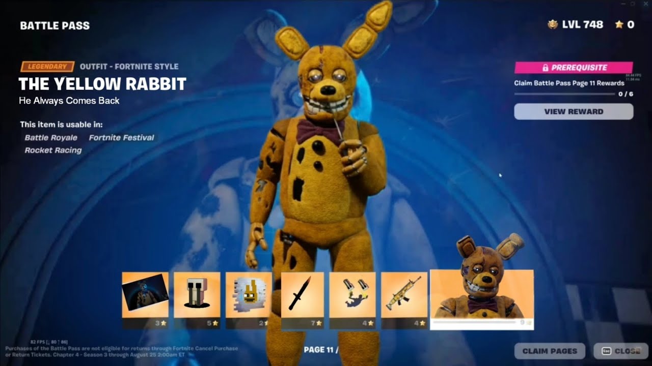 FNAF X FORTNITE CONCEPT ( PART 2 SPRINGBONNIE + FOXY) - YouTube