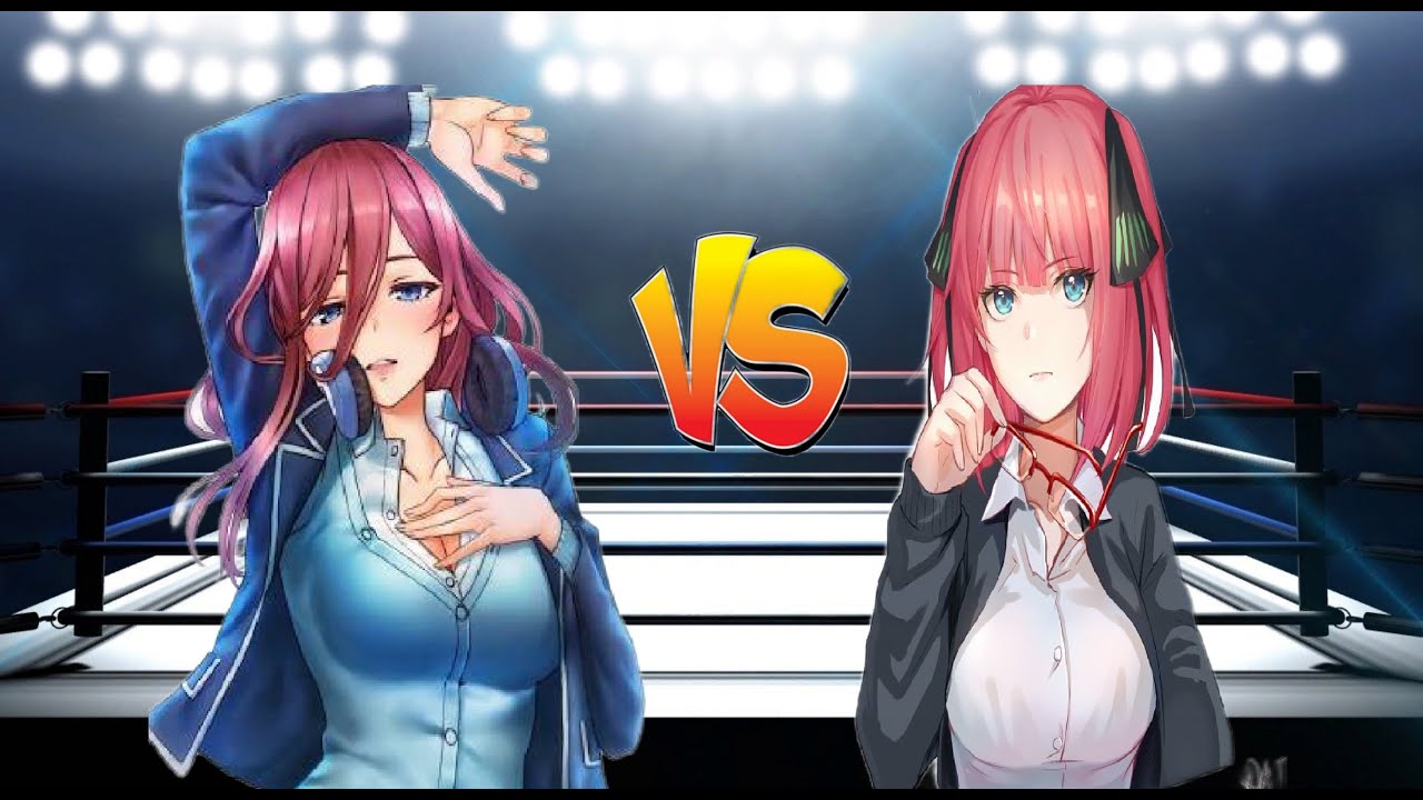 Boxing match Miku nakano VS Nino nakano - YouTube
