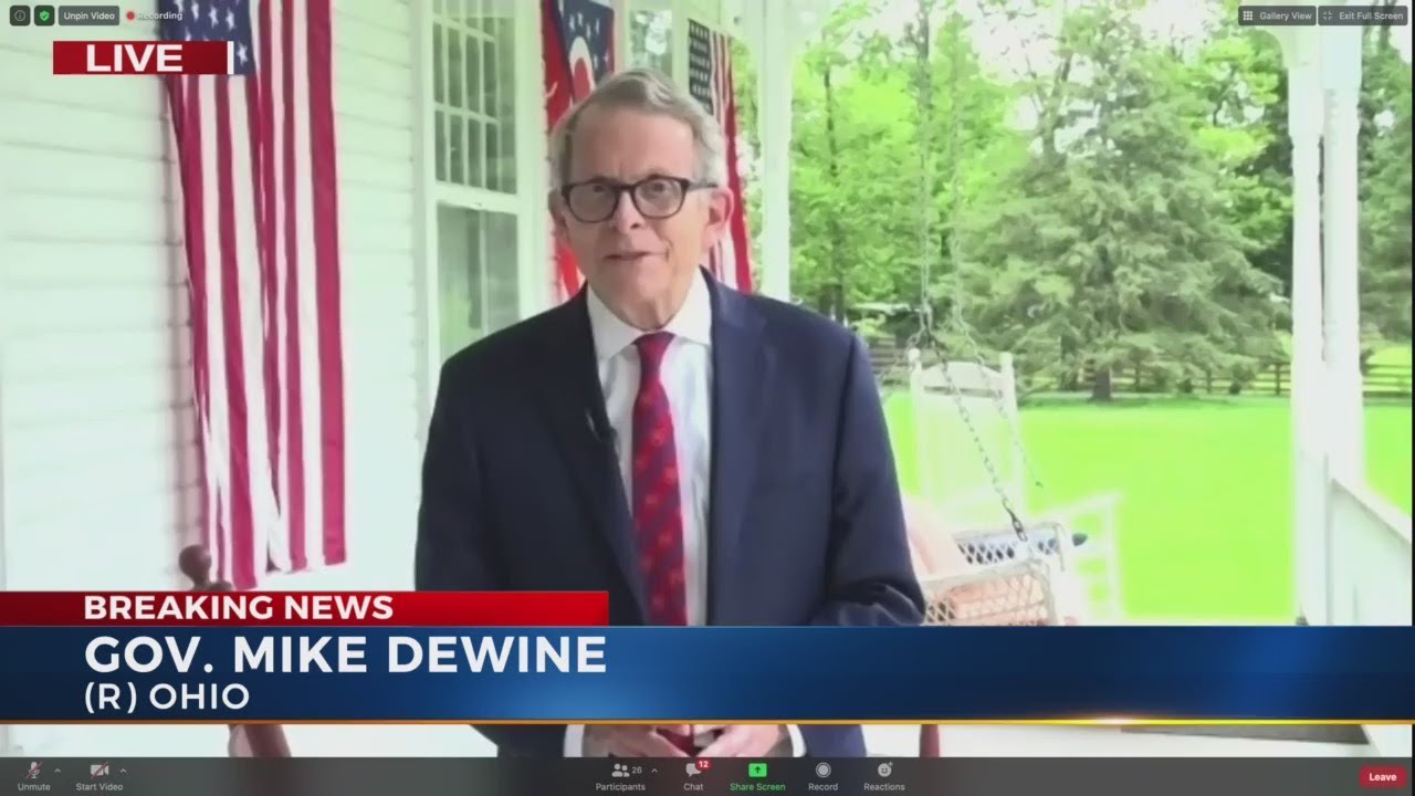 Ohio Gov. DeWine holds video conference after testing positive for ...