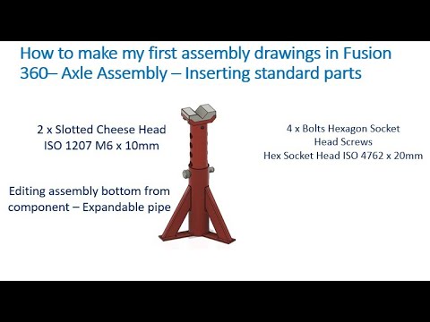 How to make my first assembly drawings in Fusion 360– Axle Assembly ...