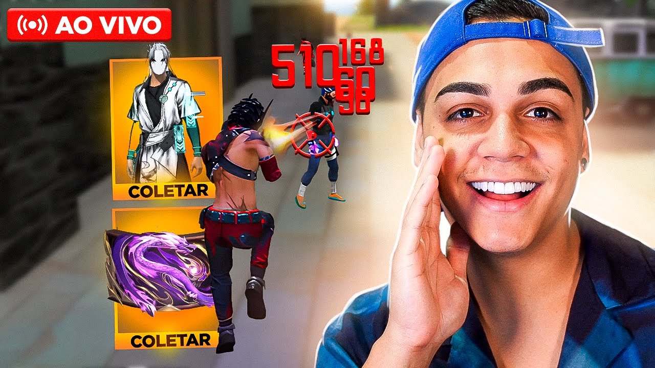 💙 FREITAS AO VIVO 💙 A SKIN MAIS LINDA VOLTOU!! 💙 FREE FIRE MOBILE 💙 ...