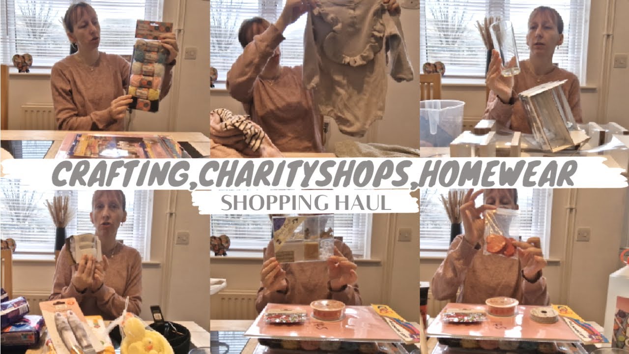 CRAFTING, CHARITY SHOP BARGAINS, HOMEWEAR (HAUL 2024) - YouTube